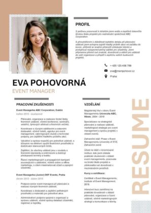 životopis šablony a-f